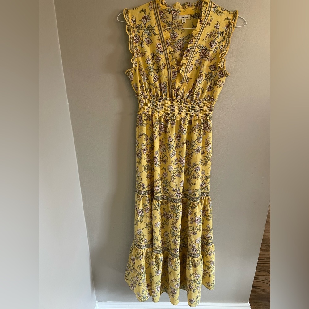 Max Studio Floral Yellow Dress - Gem